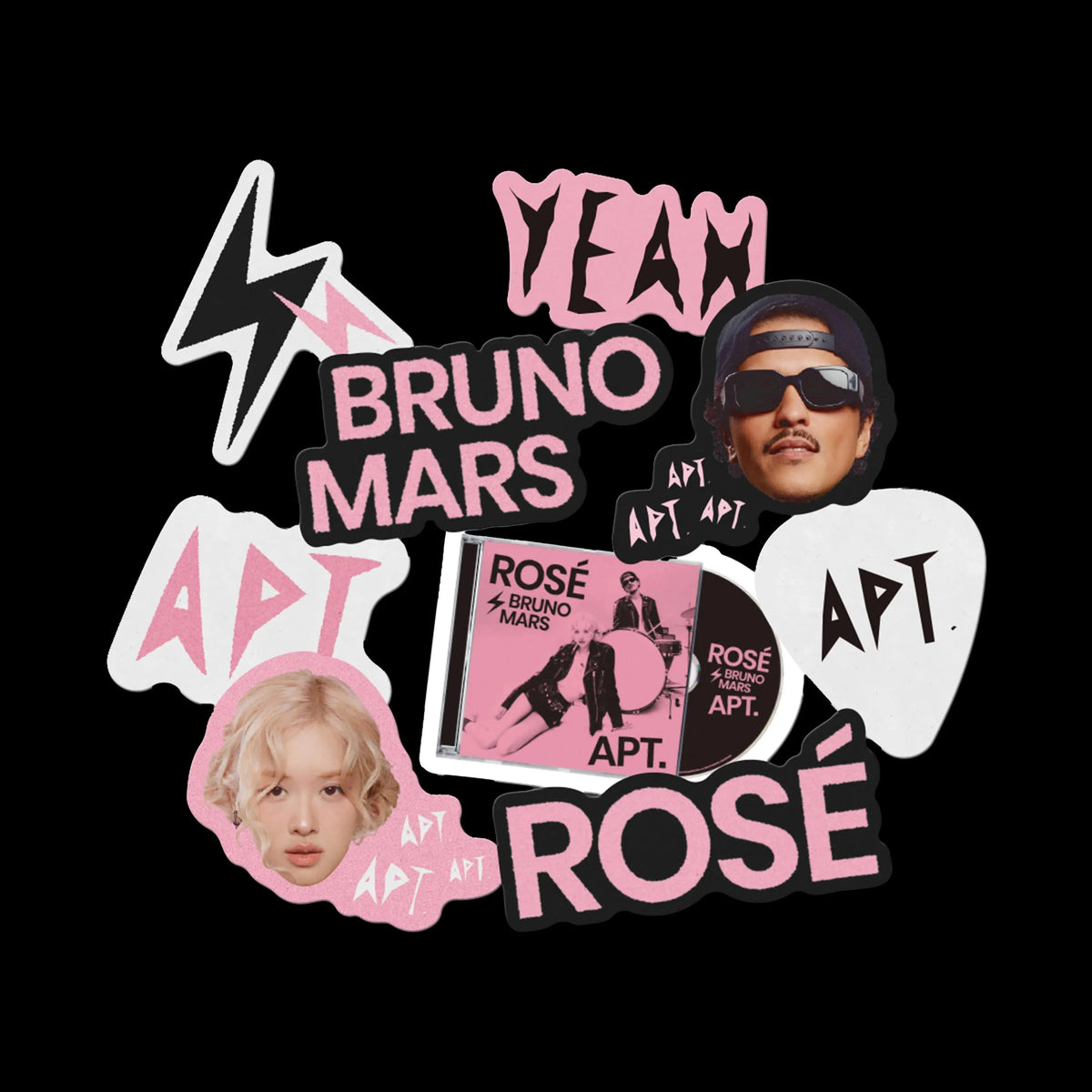 Buy ROSE x BRUNO MARS - Rosie APT 2nd Official MD Merch (Blackpink ...